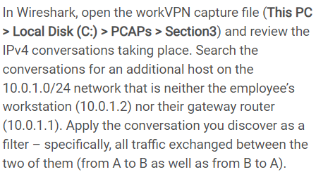 In Wireshark, open the workVPN capture file (This PC | Chegg.com