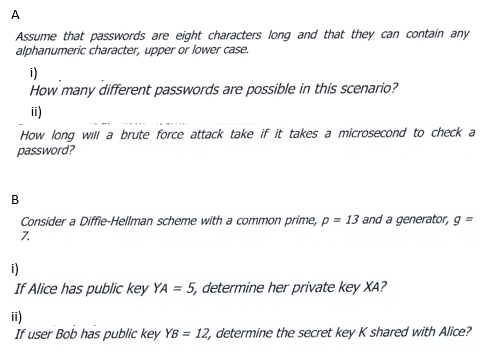 A Assume that passwords are eight characters long and | Chegg.com