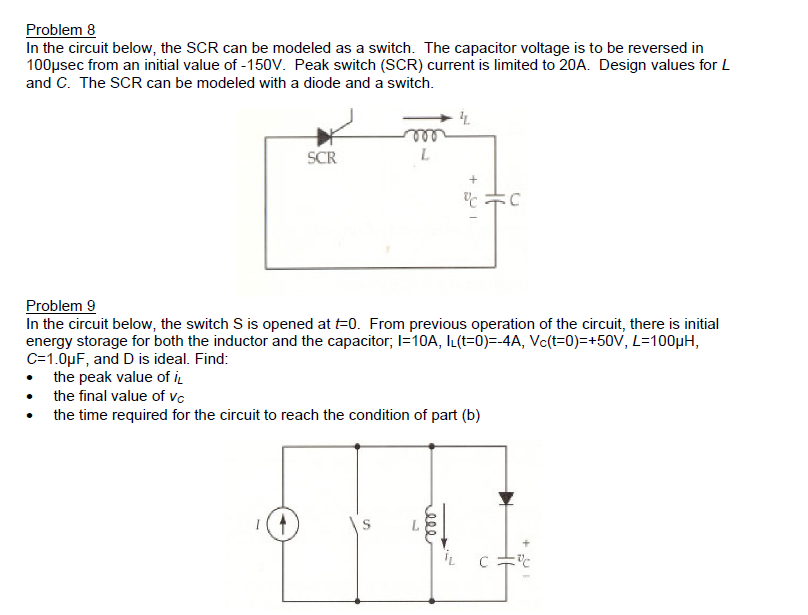 Solved Problem 8 In the circuit below, the SCR can be | Chegg.com