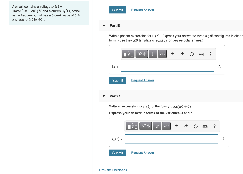 Solved Submit Request Answer A circuit contains a voltage | Chegg.com