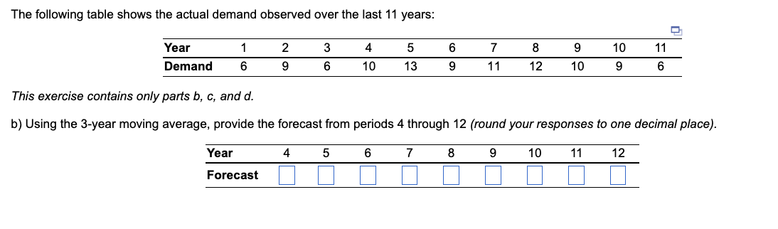 Solved This exercise contains only parts b,c, and d. b) | Chegg.com