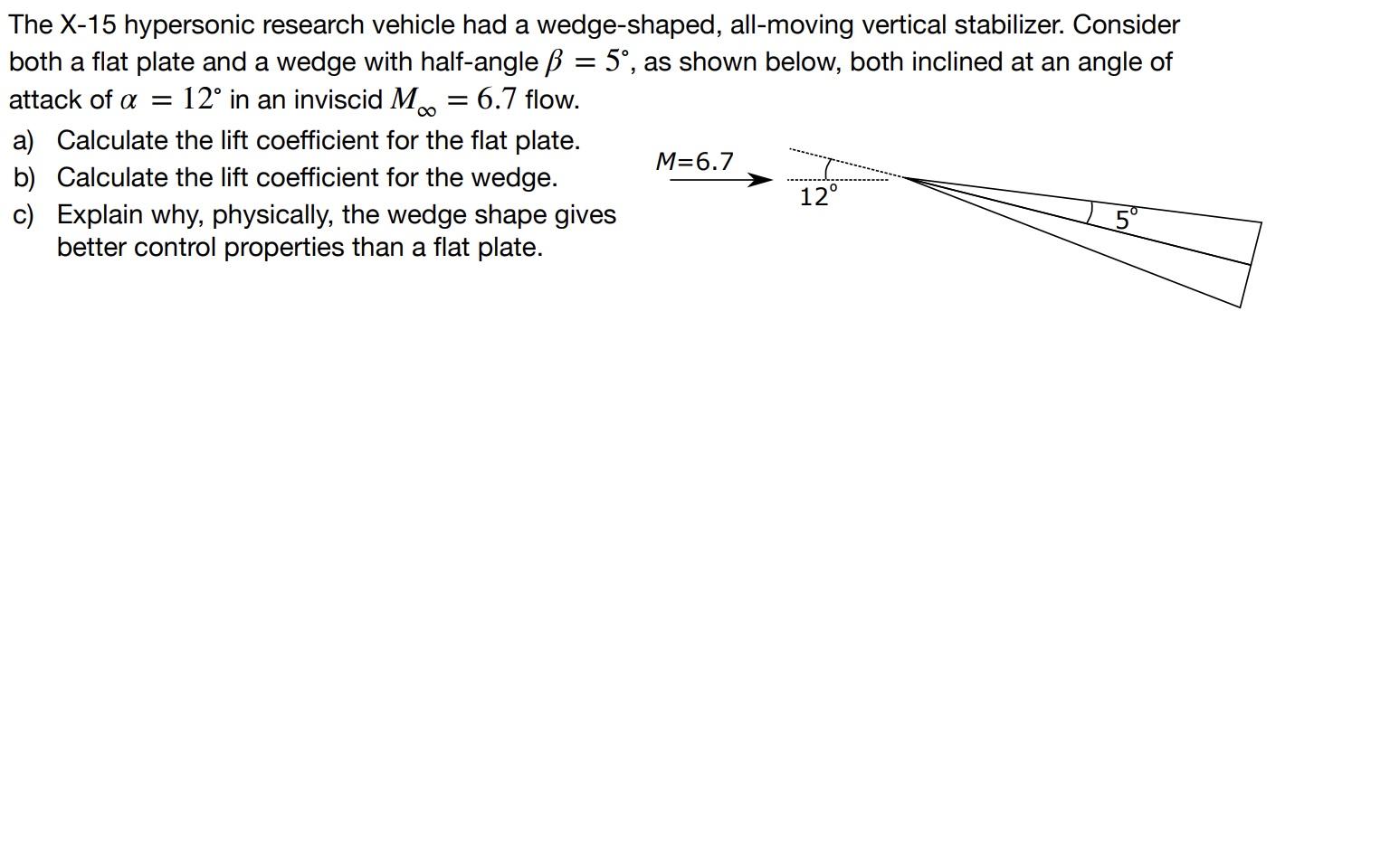 Solved The X-15 hypersonic research vehicle had a | Chegg.com