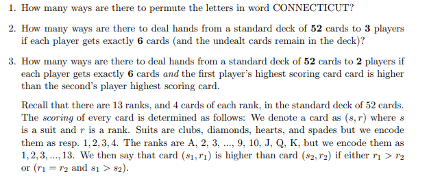 Solved 1. How many ways are there to permute the letters in | Chegg.com