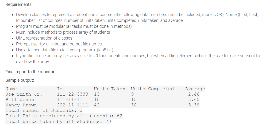 Solved Write a Java program that prompts user for a file | Chegg.com
