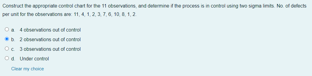 Solved Construct the appropriate control chart for the 11 | Chegg.com