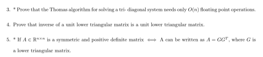 3. * Prove that the Thomas algorithm for solving a | Chegg.com