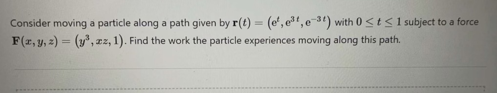 Solved Consider moving a particle along a path given by | Chegg.com