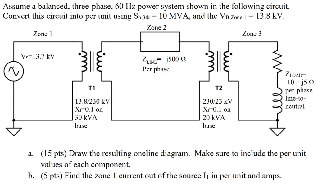Solved Assume a balanced, three-phase, 60 Hz power system | Chegg.com