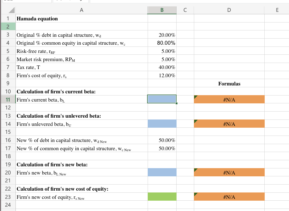 Solved Excel Online Structured Activity: Hamada | Chegg.com