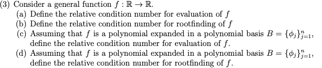 Solved 3) Consider a general function f:R→R. (a) Define the | Chegg.com