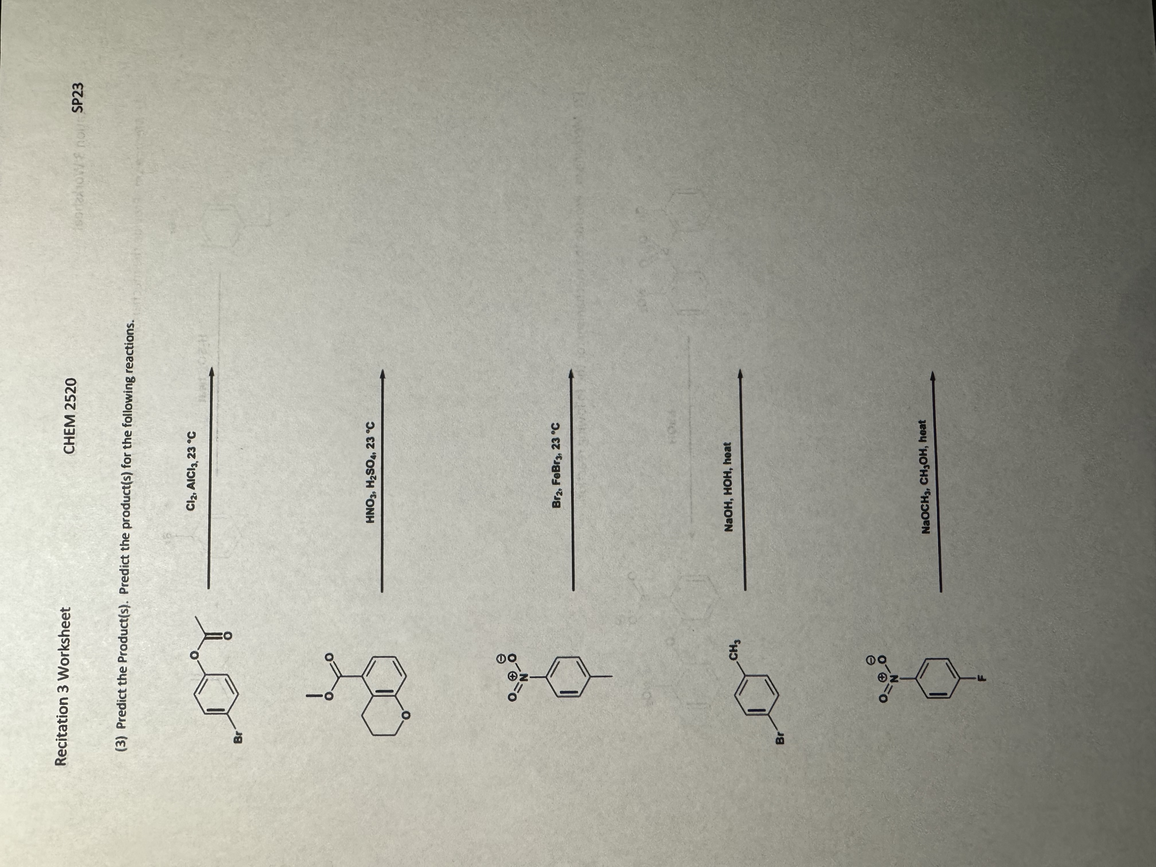 Solved (3) ﻿Predict the Product(s). ﻿Predict the product(s) | Chegg.com
