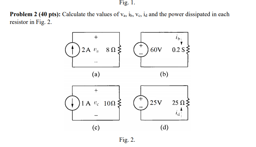 Solved Problem 2 (40 pts): Calculate the values of | Chegg.com