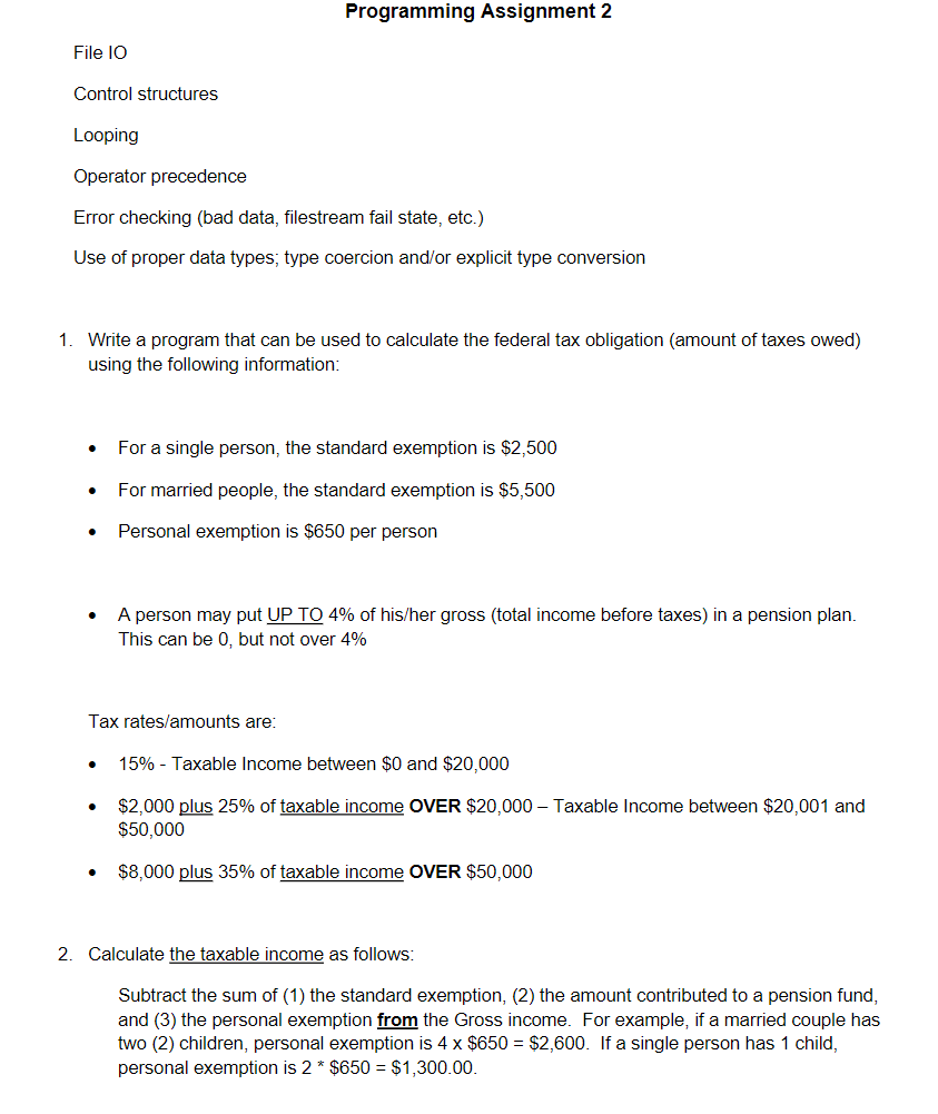 Solved Programming Assignment 2 File 10 Control structures | Chegg.com
