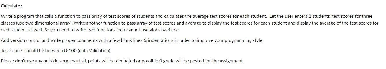 Solved Calculate : Write a program that calls a function to | Chegg.com