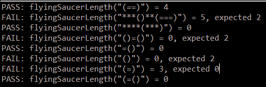 Solved Define a flying saucer as the following string | Chegg.com