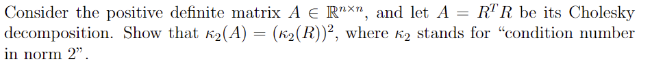 Solved Consider the positive definite matrix A∈Rn×n, and let | Chegg.com