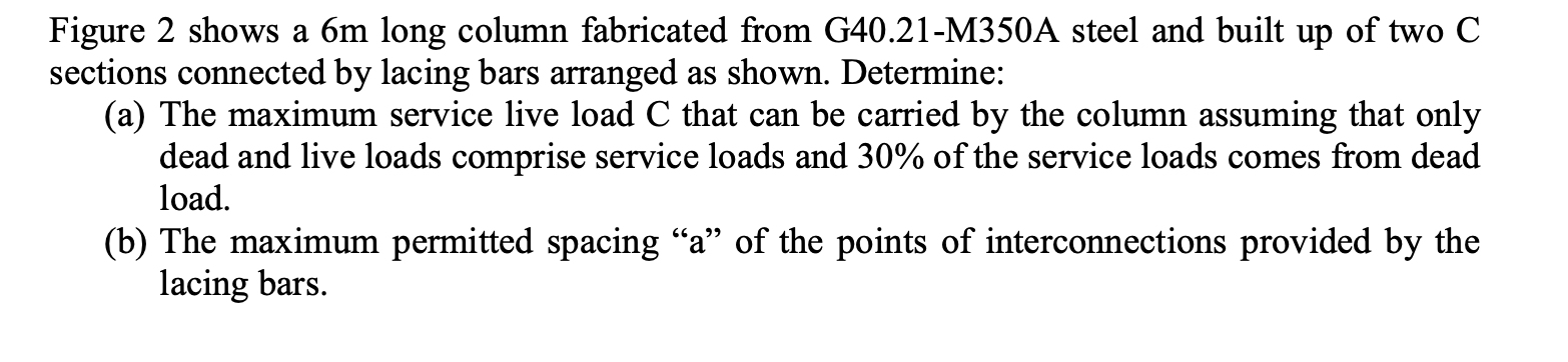 Solved Figure 2 shows a 6m long column fabricated from | Chegg.com