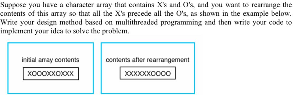 Solved Suppose you have a character array that contains X's | Chegg.com