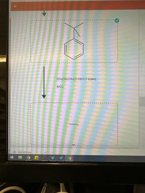 Solved Dri insCH3CH2CH2C(=O)Cl (1 equiv) AlCl Drawing | Chegg.com