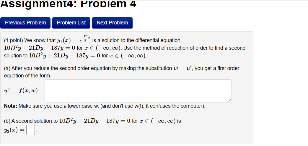 Solved Assignment4: Problem 4 Previous Problem Problem List | Chegg.com