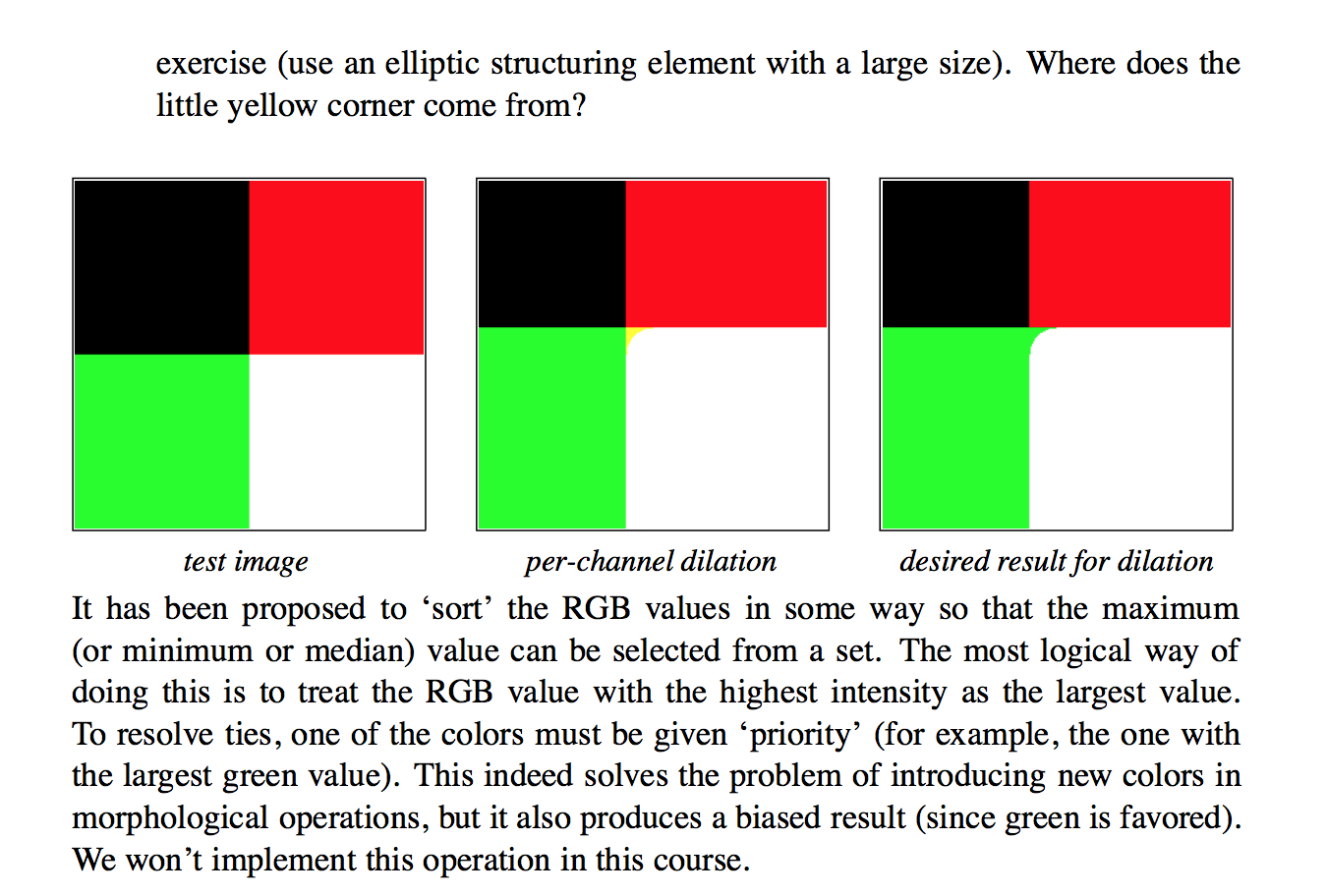 Exercise 31: Color morphology Apply the dilation to | Chegg.com