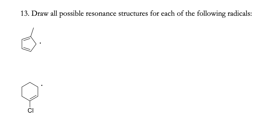 Solved Draw all possible resonance structures for each of | Chegg.com