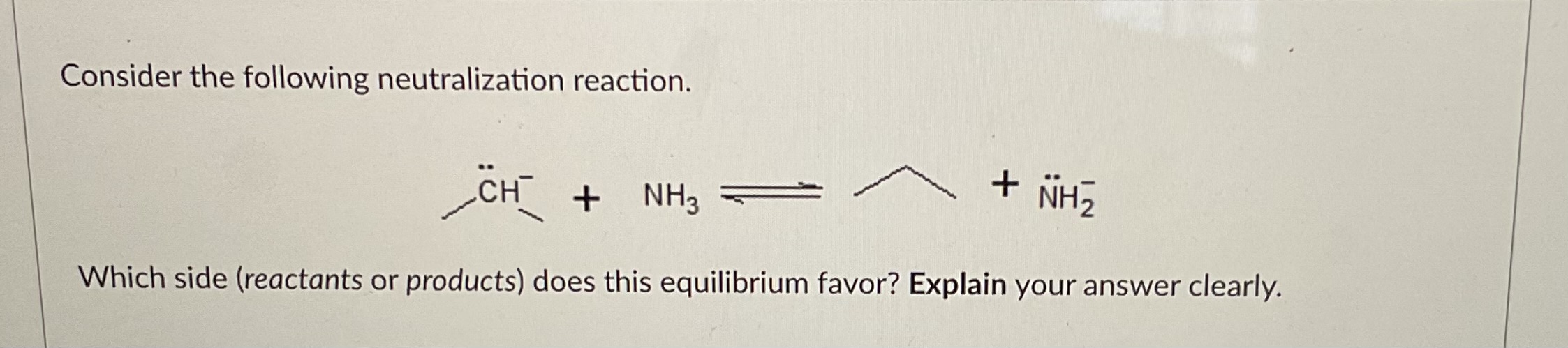 Solved Consider the following neutralization reaction. Which | Chegg.com