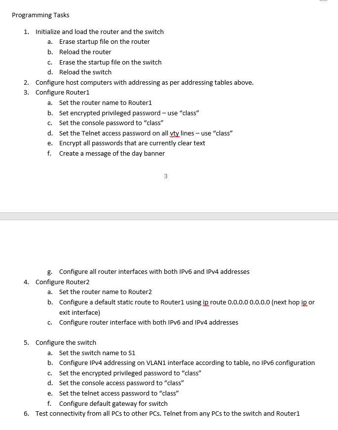 Solved IPv4 Addressing Addressing comes from the 10.1.N.0/24 | Chegg.com
