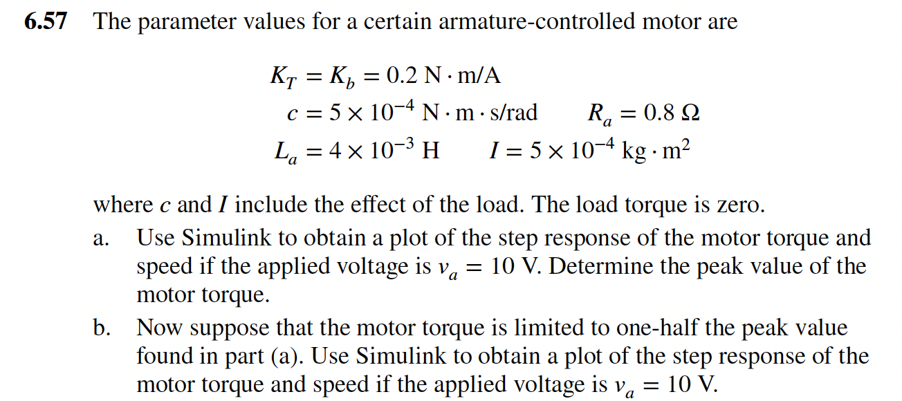 Solved 6.57 The parameter values for a certain | Chegg.com