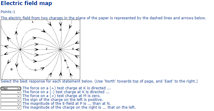 Solved Electric field mapPoints: 1Select the best response | Chegg.com