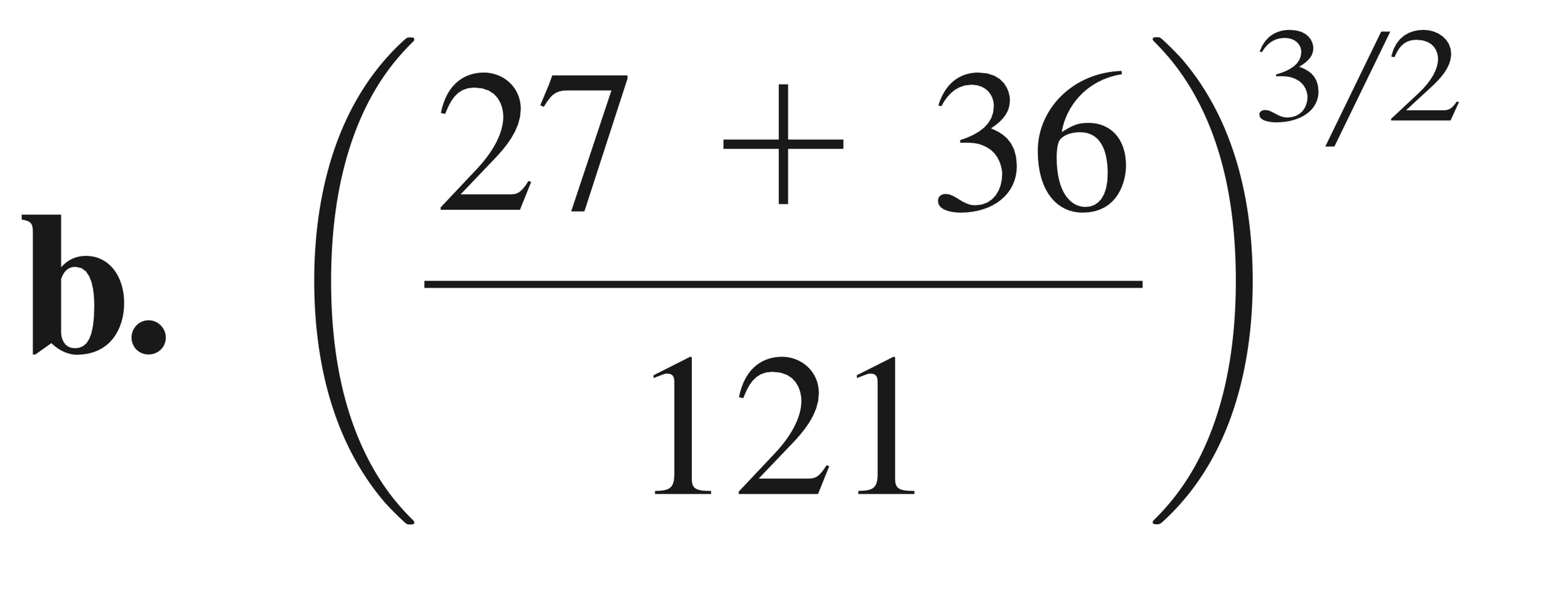 Solved b. (27+36121)32 | Chegg.com
