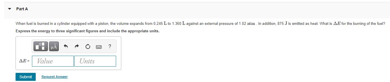 Solved Part A When fuel is burned in a cylinder equipped | Chegg.com