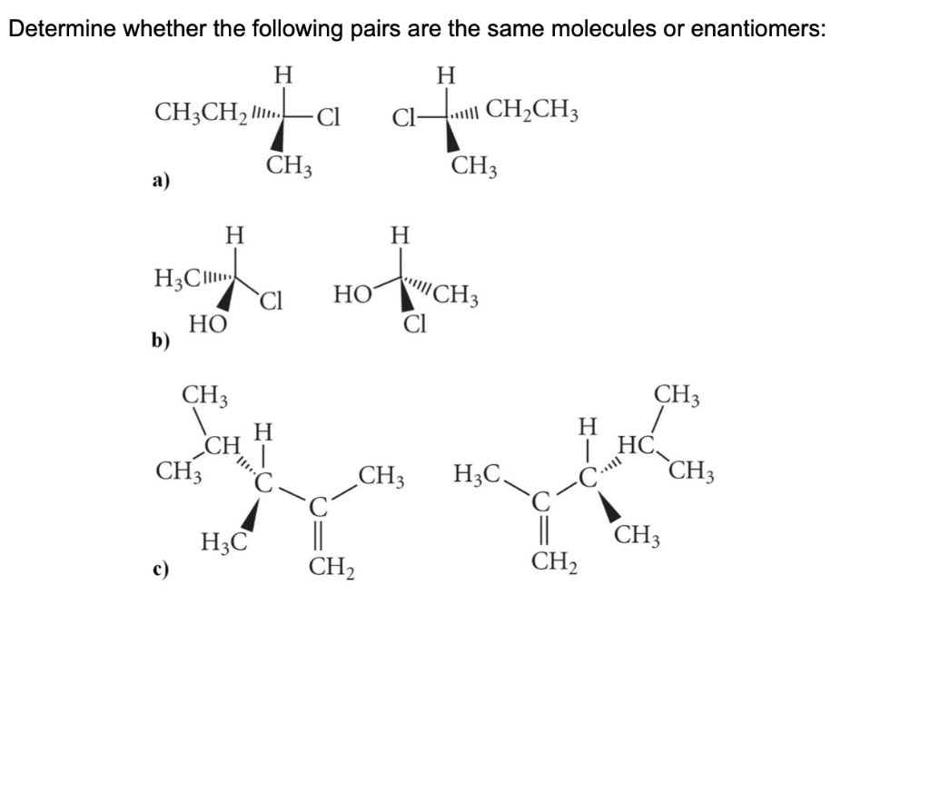 Solved Determine whether the following pairs are the same | Chegg.com