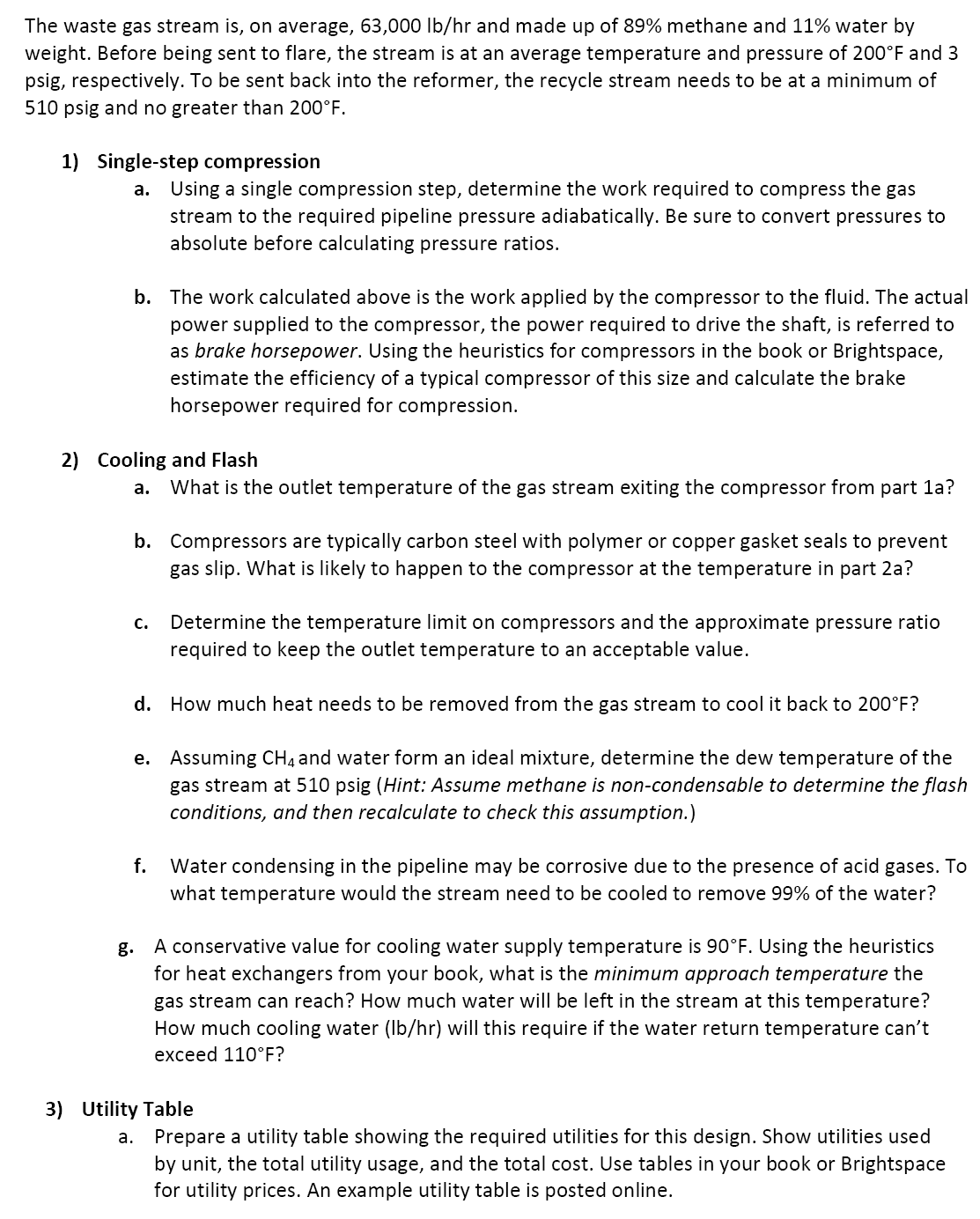 The waste gas stream is, ﻿on average, 63,000lbhr ﻿and | Chegg.com