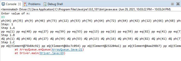 Solved Stack and Queue Java Coding Problem Write a driver | Chegg.com