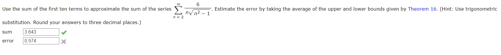 Solved substitution. Round your answers to three decimal | Chegg.com