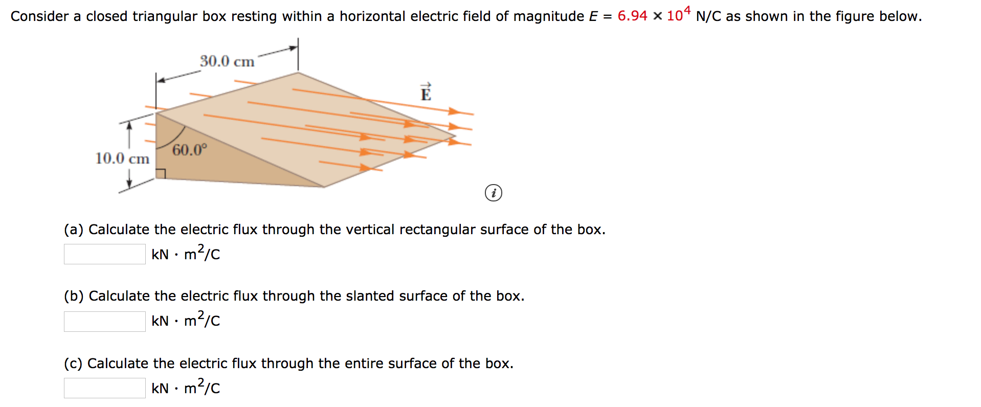 Solved Consider a closed triangular box resting within a | Chegg.com