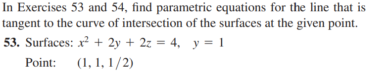 Solved In Exercises 53 and 54 , find parametric equations | Chegg.com