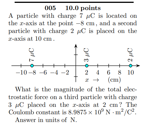[Solved]: ( 00510.0 ) points A particle with charge ( 7