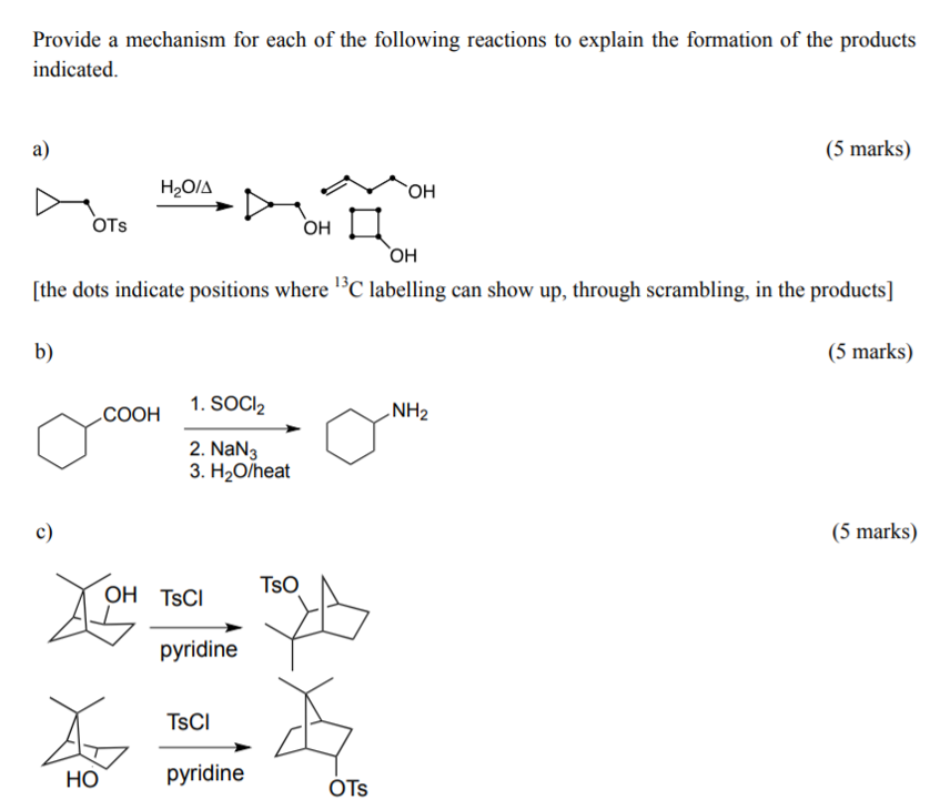 Solved Provide a mechanism for each of the following | Chegg.com