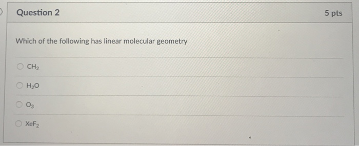 Solved 5 pts DQuestion 1 Which of the following has a linear | Chegg.com Solved 5 pts DQuestion 1 Which of the following has a linear | Chegg.com