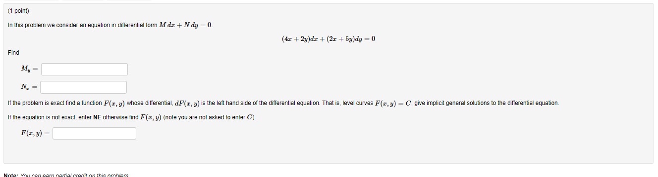 Solved In this problem we consider an equation in | Chegg.com