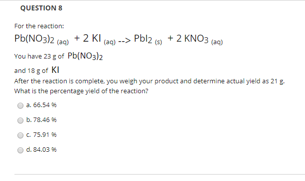Solved You have 23 g Pb(NO3)2 . Molecular weight of Pb(NO3)2 | Chegg.com
