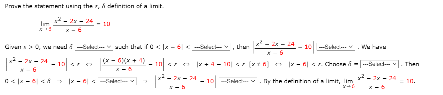 Solved Prove the statement using the ε, 8 definition of a | Chegg.com