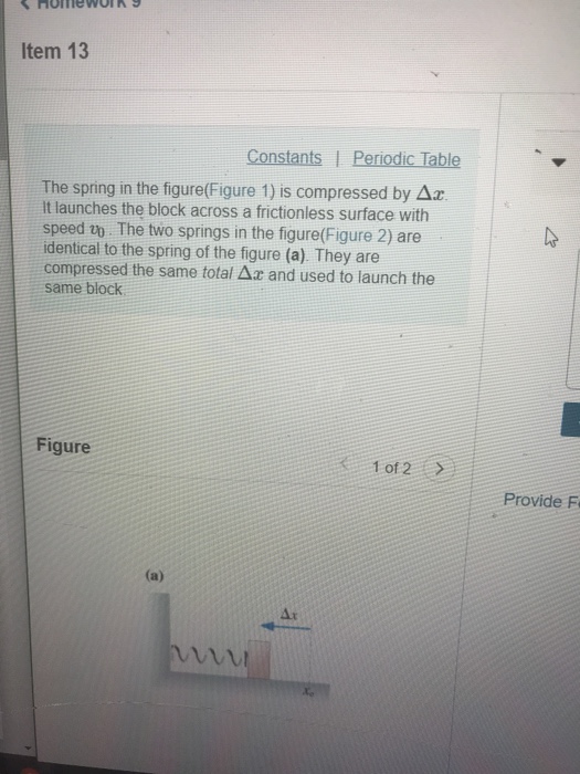 Solved The spring is compressed by delta x. It launches the | Chegg.com