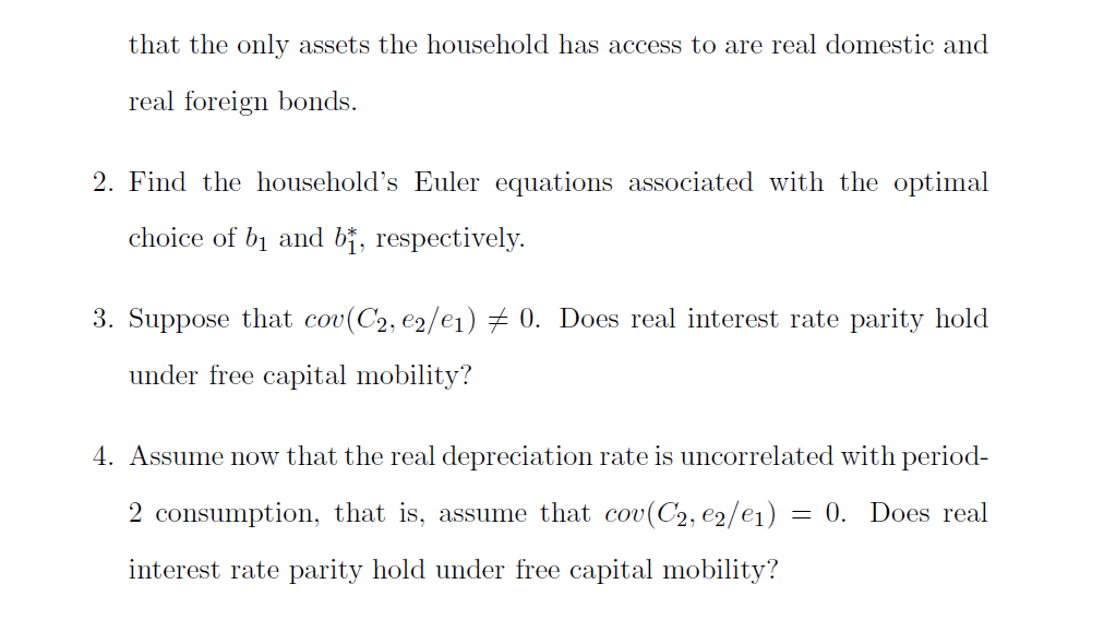 Exercise 10.6 (Real Interest Rate Parity and | Chegg.com