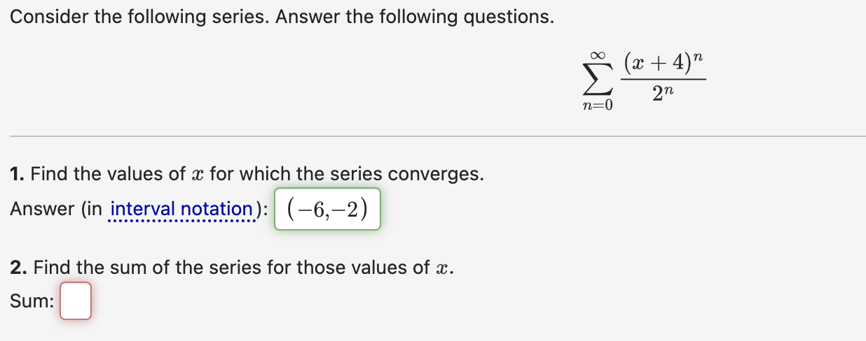 Solved 11+2+114+1218+⋯Consider the following series. Answer | Chegg.com Solved 11+2+114+1218+⋯Consider the following series. Answer | Chegg.com