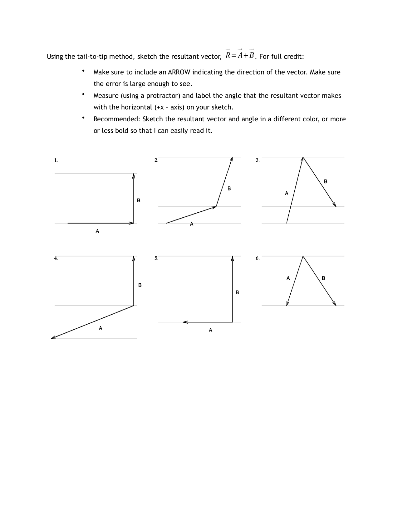 Solved Using the tail-to-tip method, sketch the resultant | Chegg.com