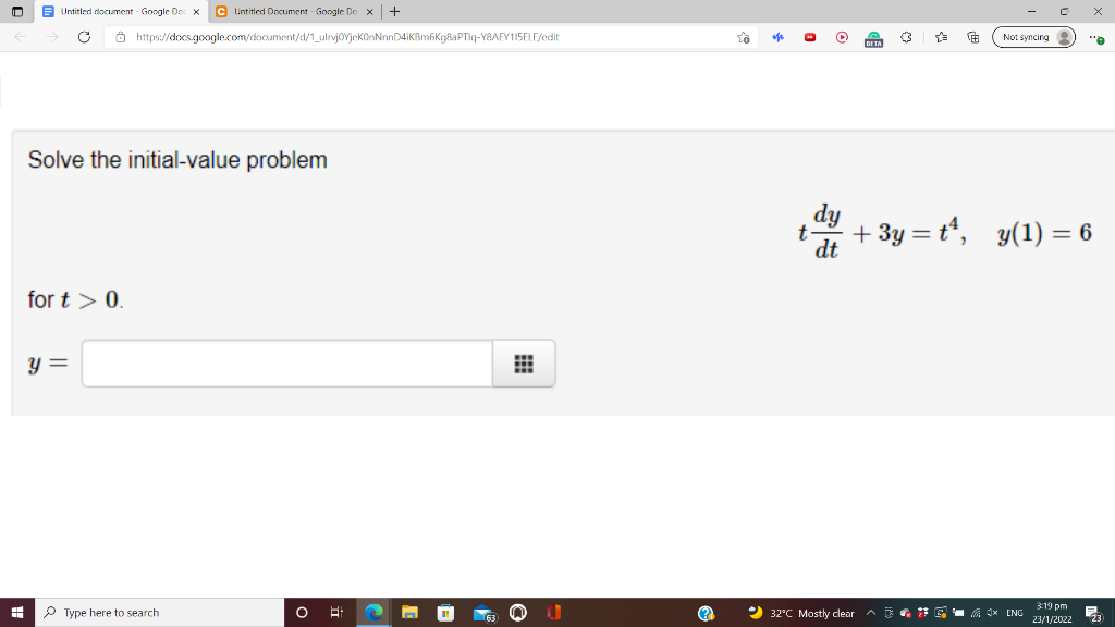 Solved Untitled document - Google Do X C Untitled Document | Chegg.com
