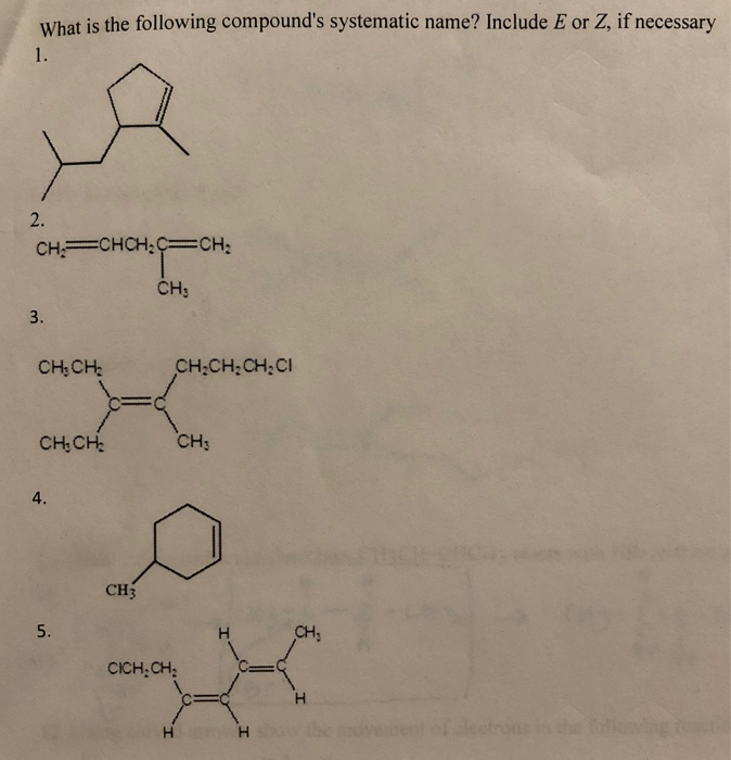 Solved What is the following compound's systematic name? | Chegg.com